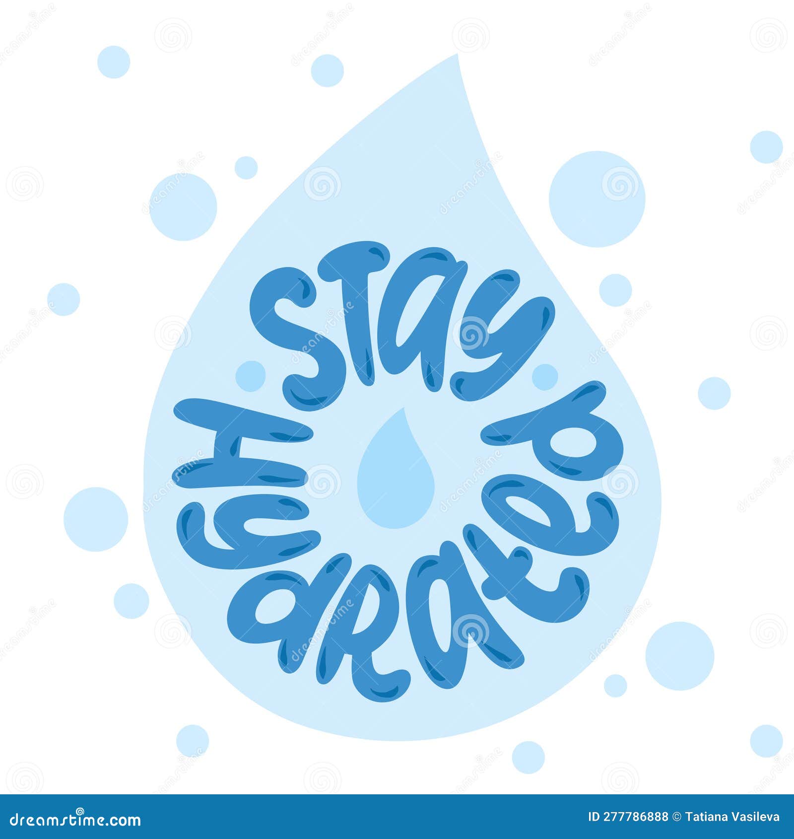 Stay Hydrated Logo Stamp Quote Modern Design Text Stay Hydrated