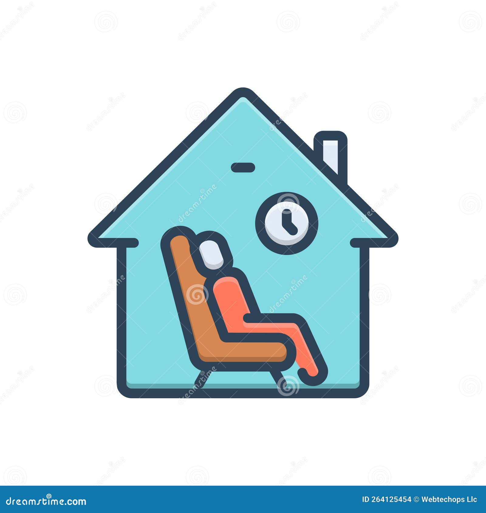 Color Illustration Icon for Stay, Bide and Holiday Stock Illustration ...