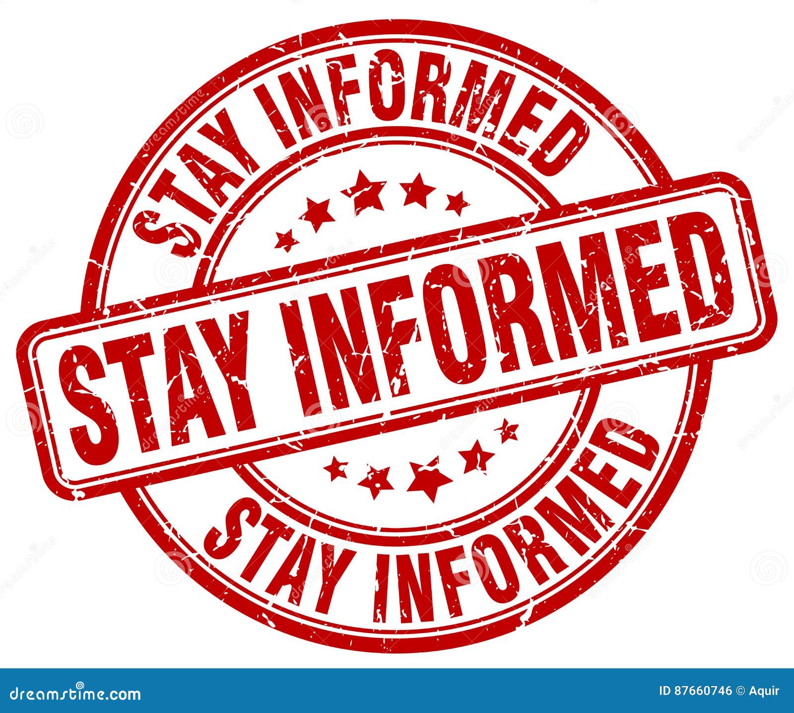 Stay Informed Red Grunge Round Rubber Stamp Stock Vector - Illustration ...