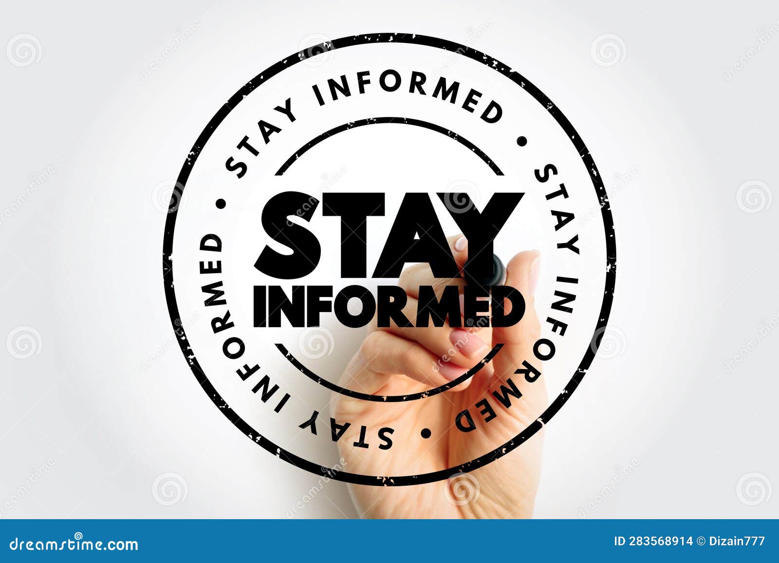 STAY INFORMED Text On White Card On The Chart Background Royalty-Free ...