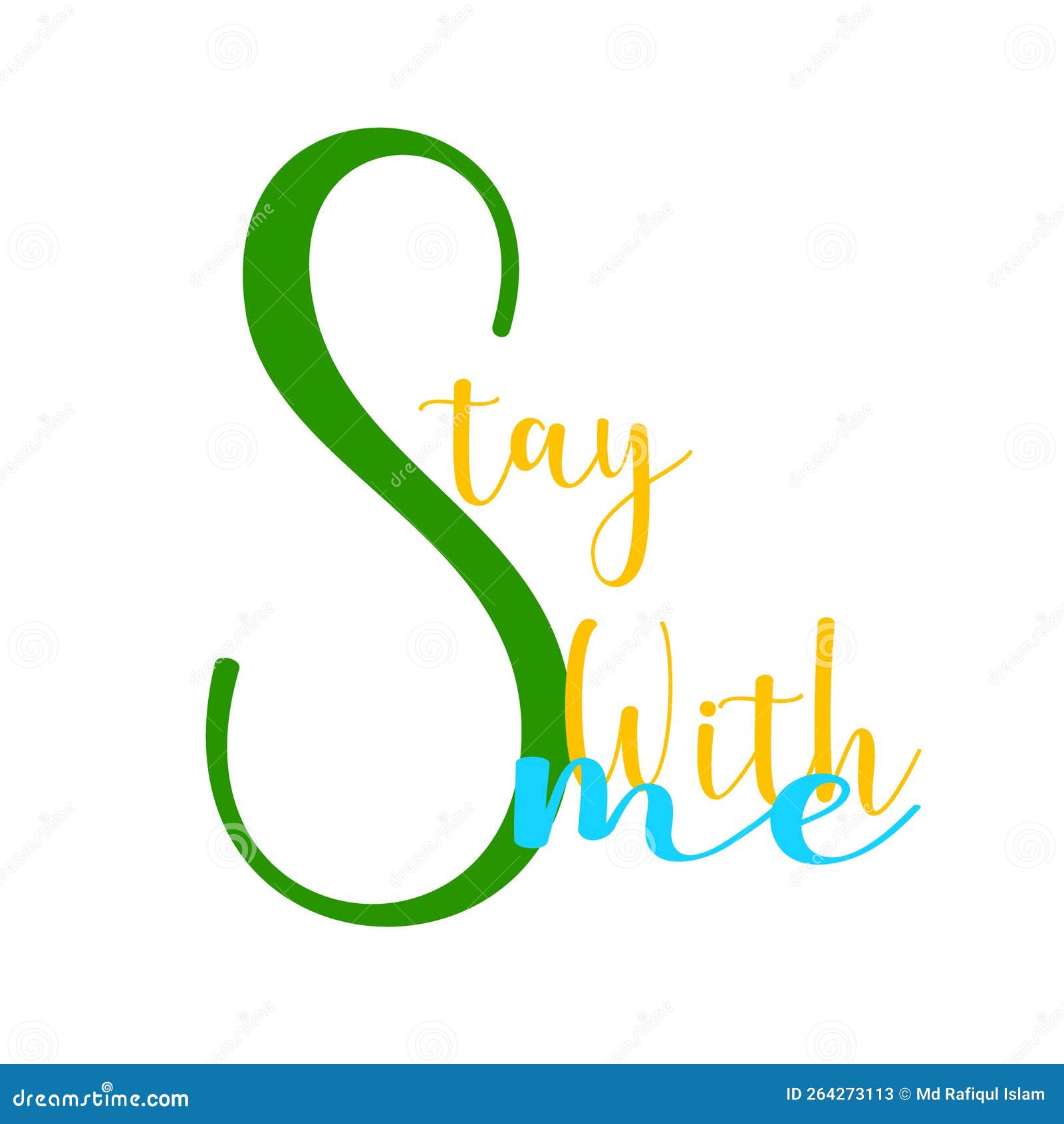 Stay with Me- Typographic Vector Design. Stock Vector - Illustration of ...