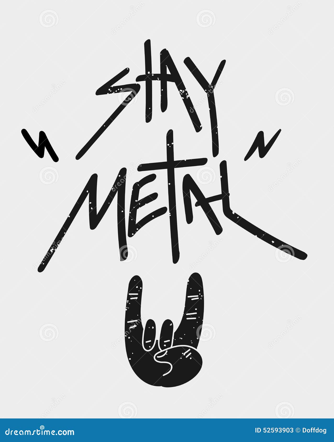 Stay Metal stock vector. Illustration of design, musical - 52593903
