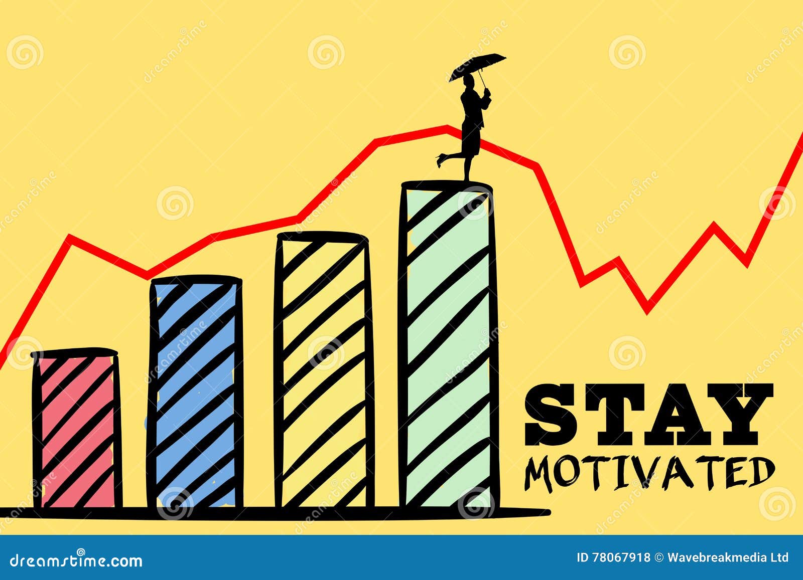 Stay Motivated Calligraphy Quote Lettering Sign Cartoon Vector ...