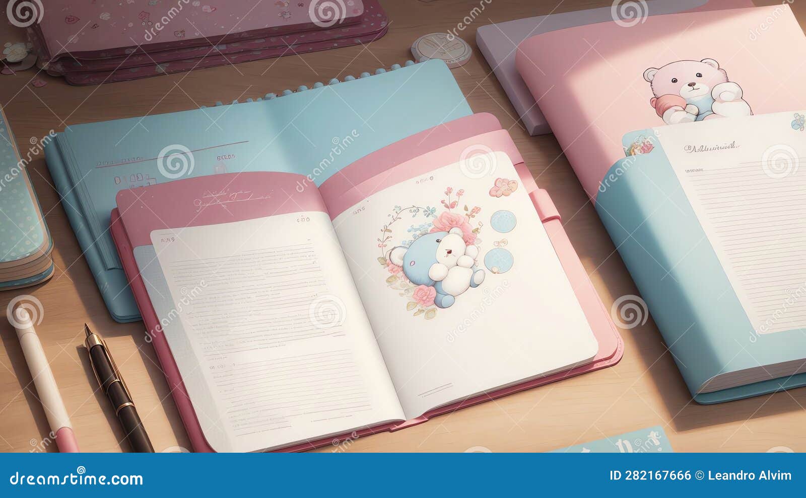Stay Organized with a Teddy Bear Notepad on National Teddy Bear Day.AI Generated Stock ...