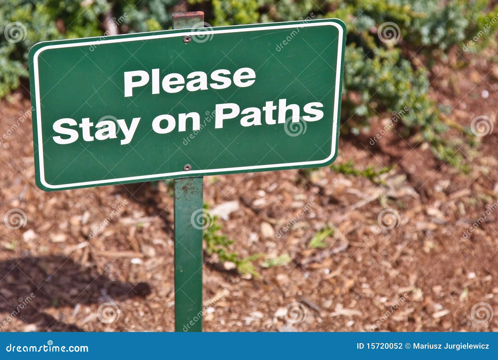 Stay on path stock photo. Image of outdoors, billboard - 15720052