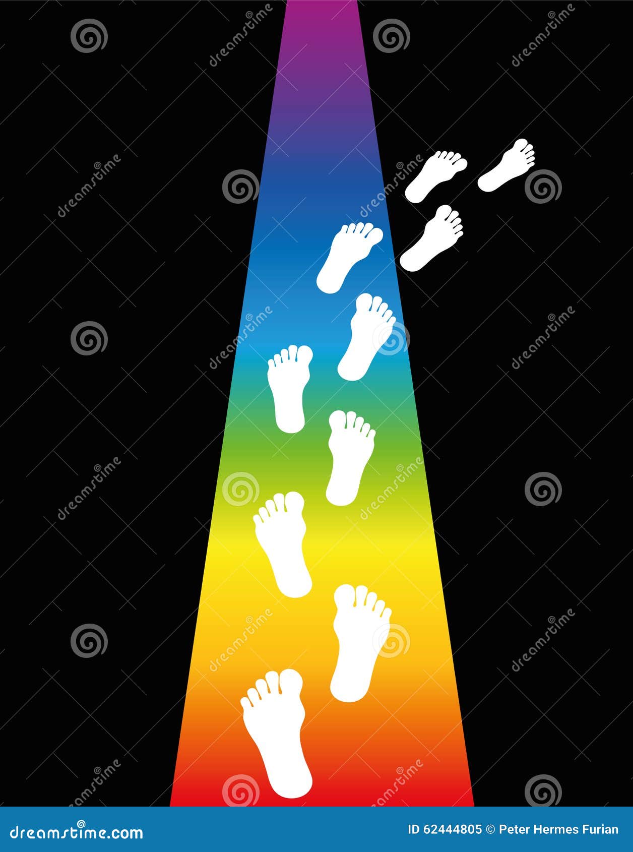 Stay on Path Footsteps stock vector. Illustration of hiking - 62444805