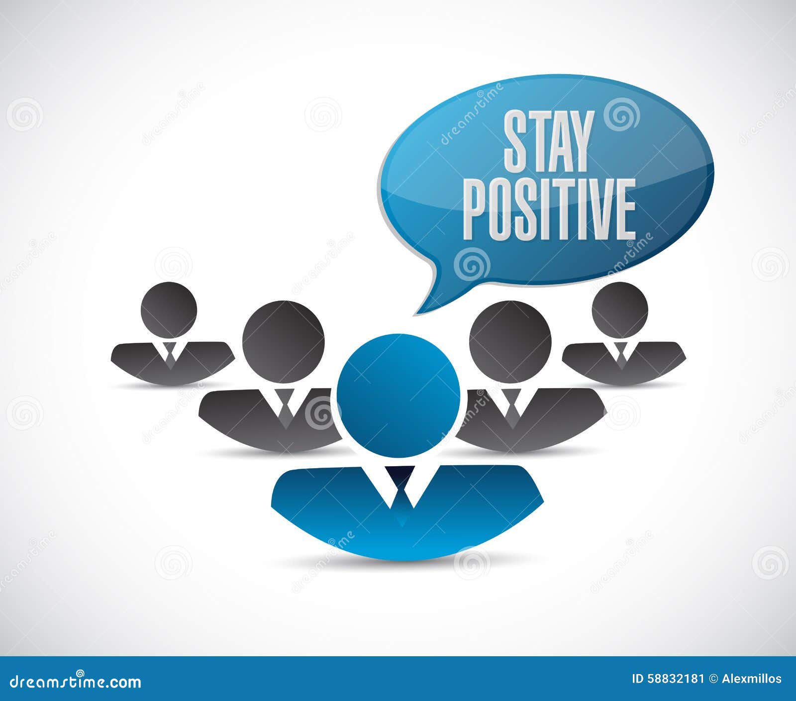 Stay Positive People Sign Illustration Design Stock Illustration ...