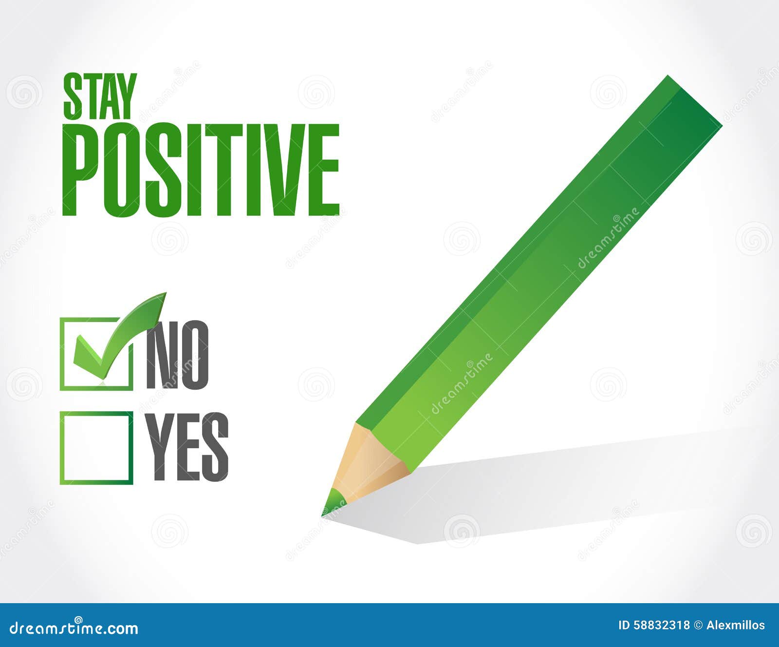 Stay Positive Selection Sign Illustration Stock Illustration ...