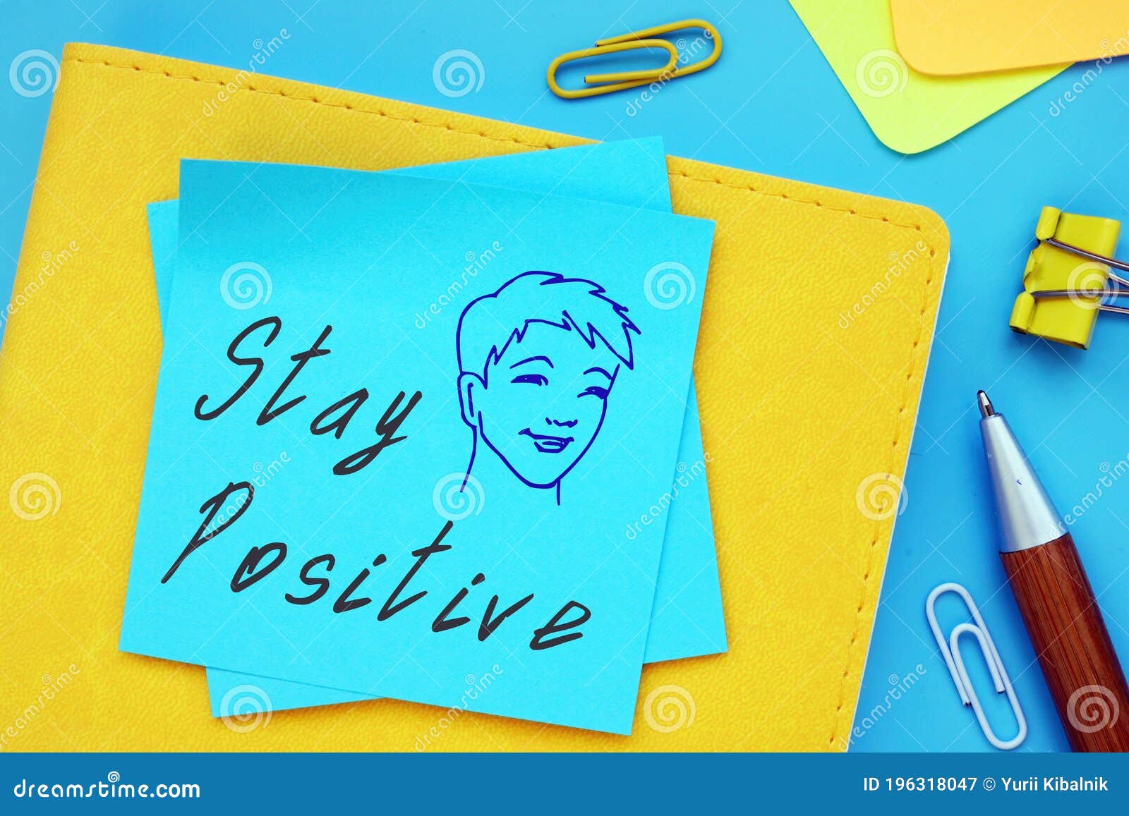 Stay Positive Sign on the Sheet Stock Image - Image of winner, text ...