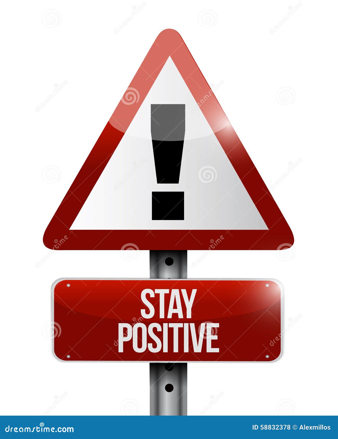 Stay Positive Warning Sign Illustration Stock Illustration ...