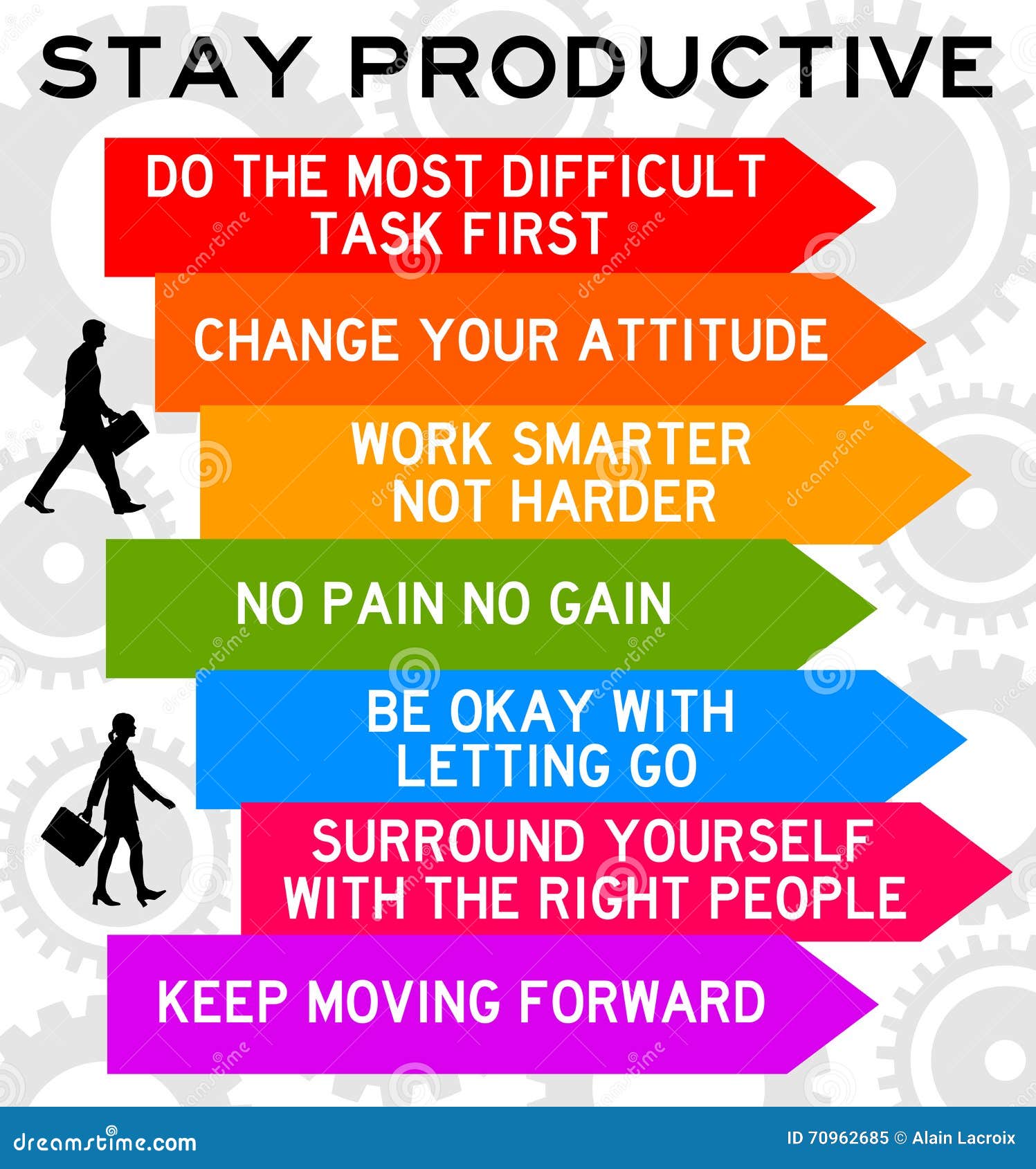 Stay productive stock illustration. Illustration of determination ...