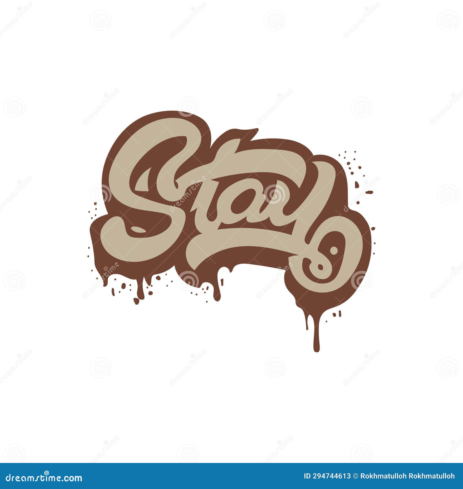 Stay Quote Lettering Style Design Typographic Vector Decal Stock ...