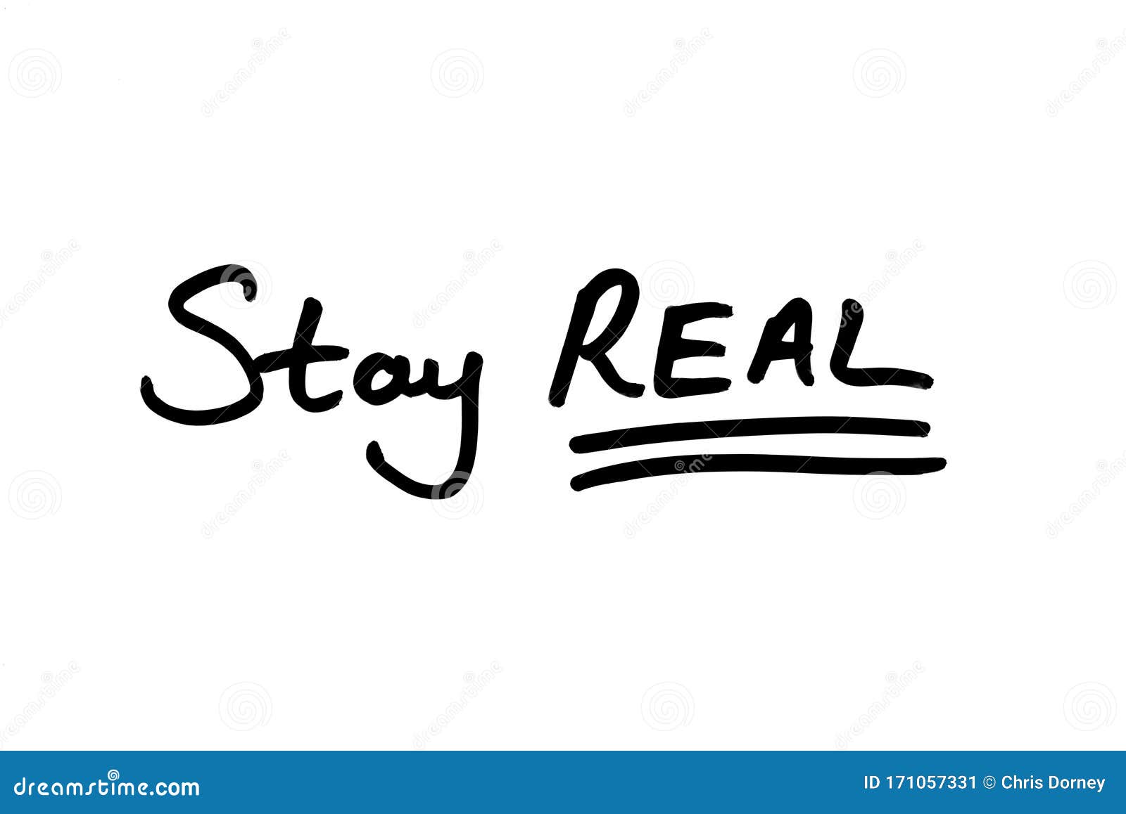 Stay REAL stock illustration. Illustration of confidence - 171057331