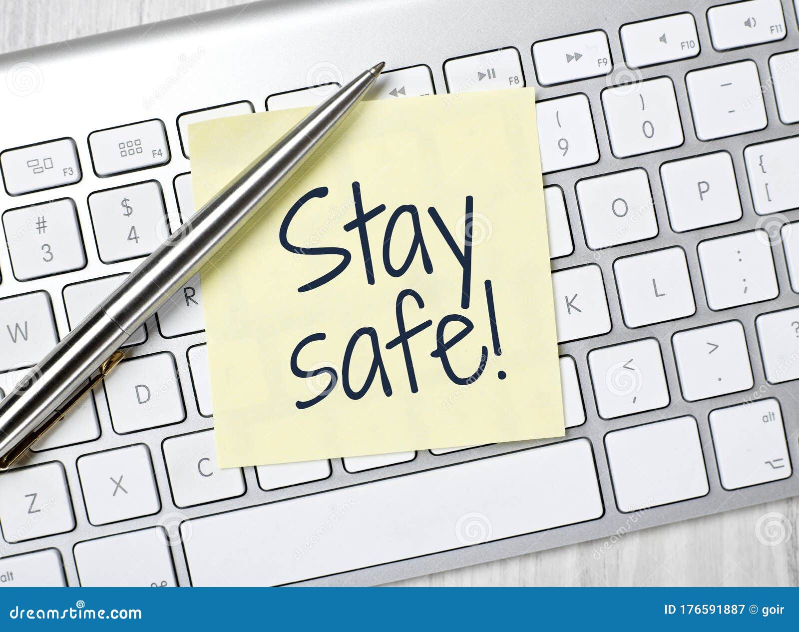 Stay Safe Message on Post-it Editorial Photography - Image of ...