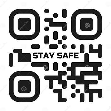 Stay safe QR code vector stock vector. Illustration of label - 200043629