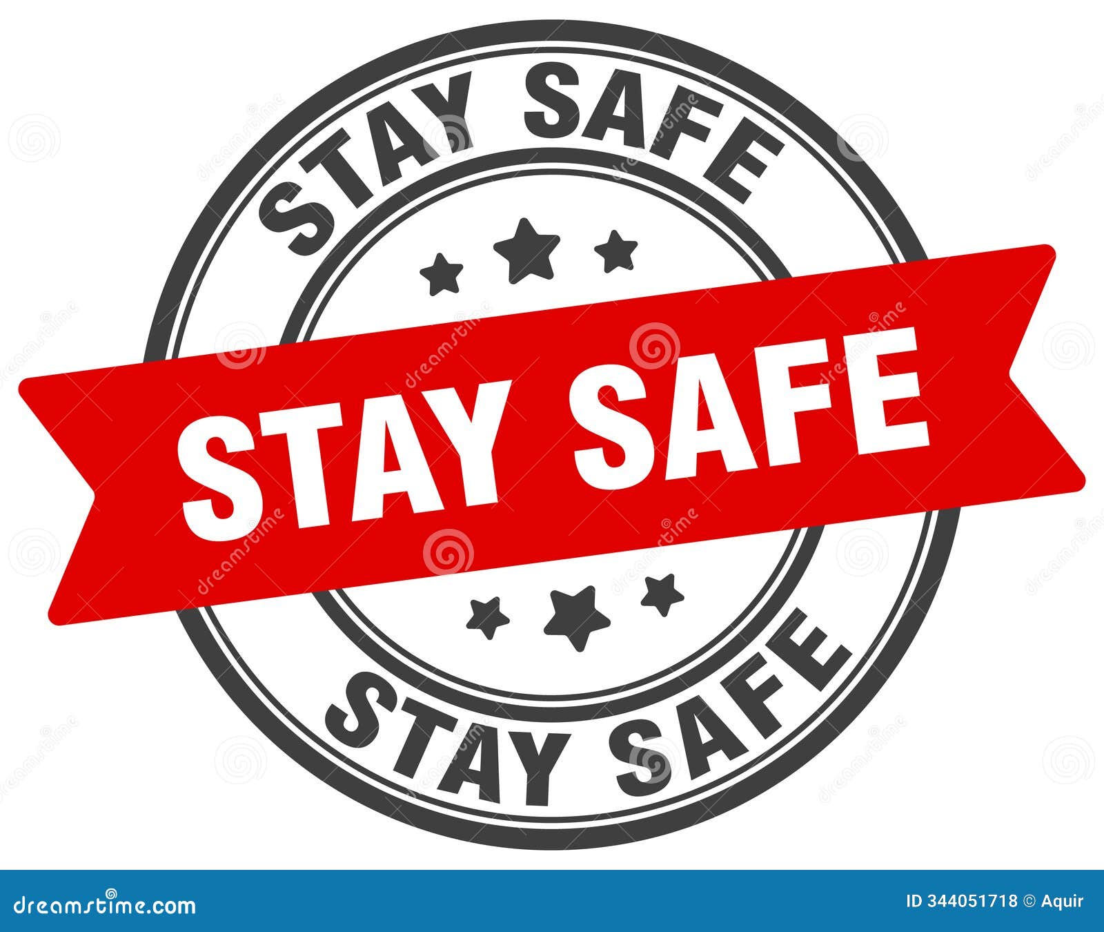 Stay Safe Stamp. Stay Safe Label on Transparent Background. Round Sign ...