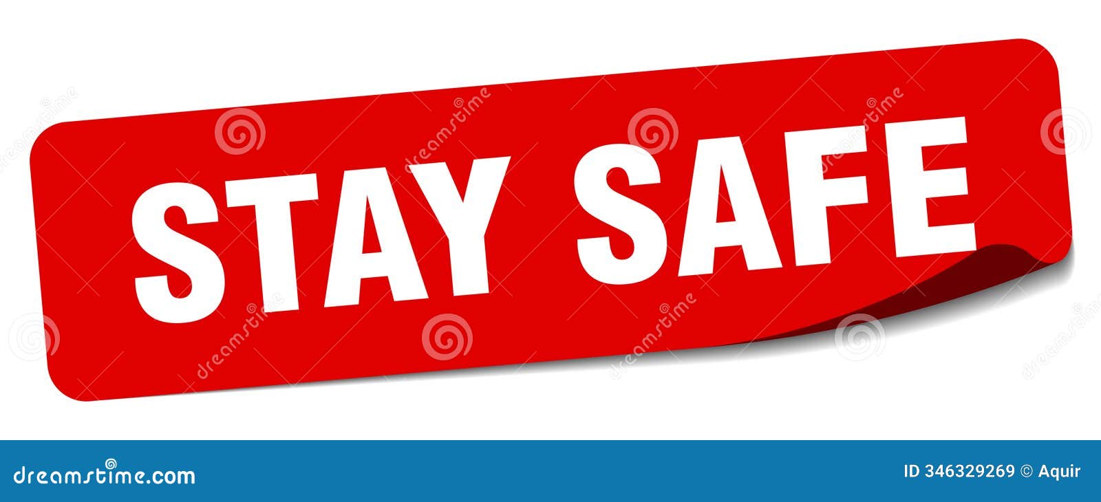 Stay Safe Sticker. Stay Safe Label Stock Vector - Illustration of ...