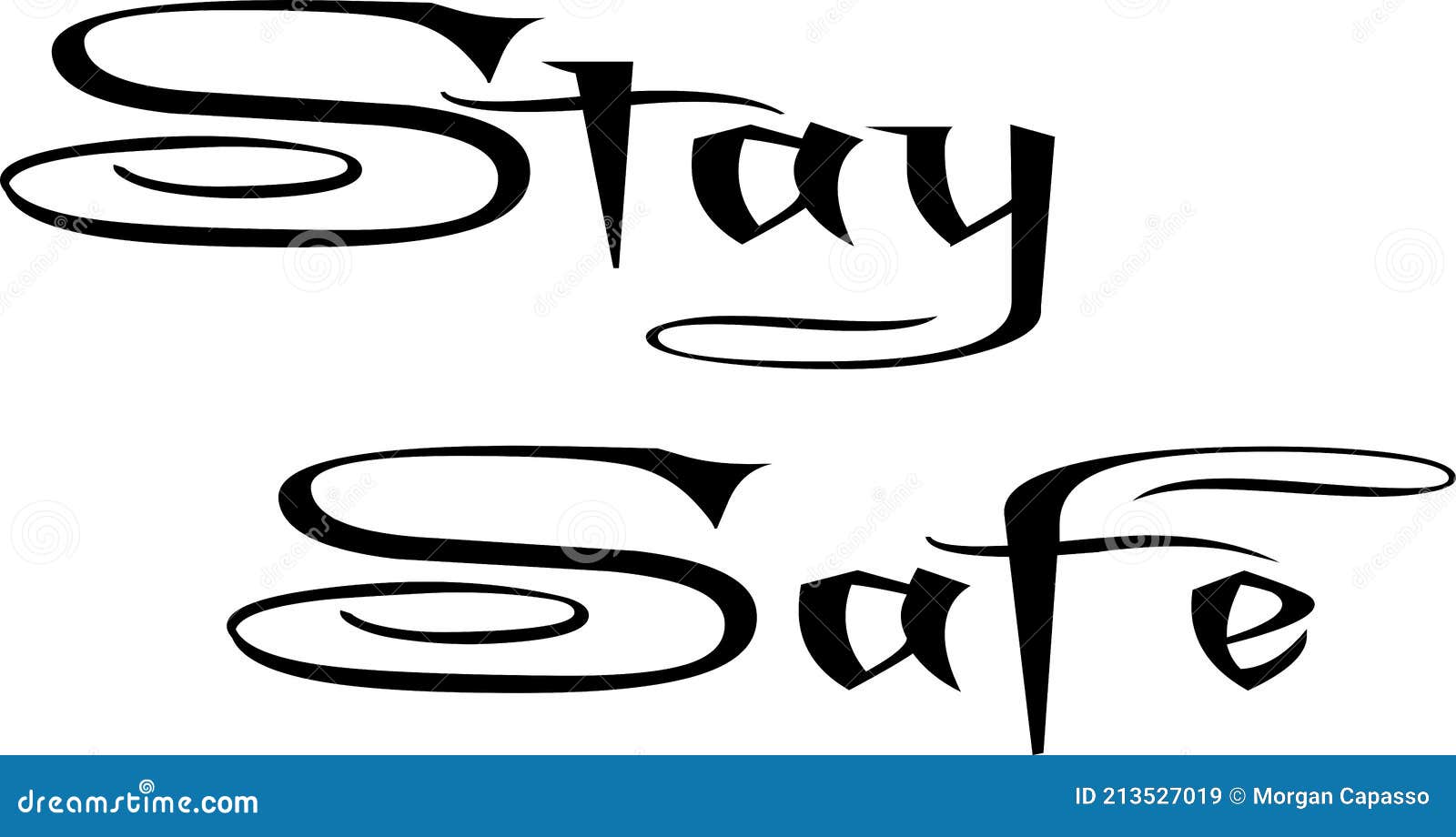 Stay Safe Text Sign Illustration Stock Vector - Illustration of hotel ...