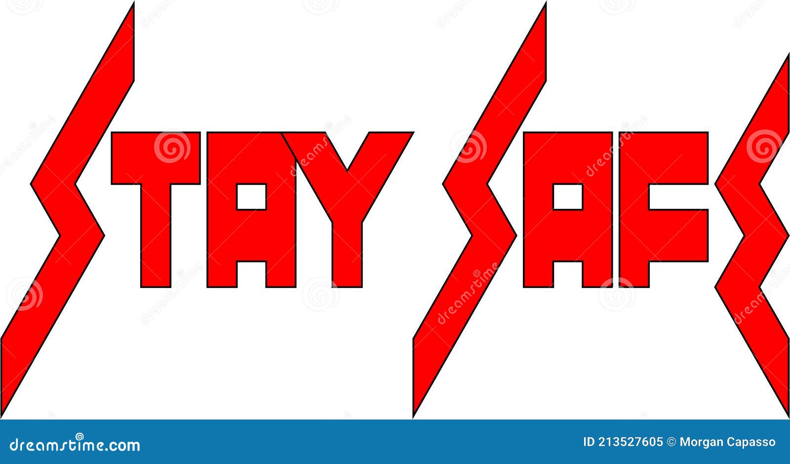 Stay Safe Text Sign Illustration Stock Vector - Illustration of hazard ...