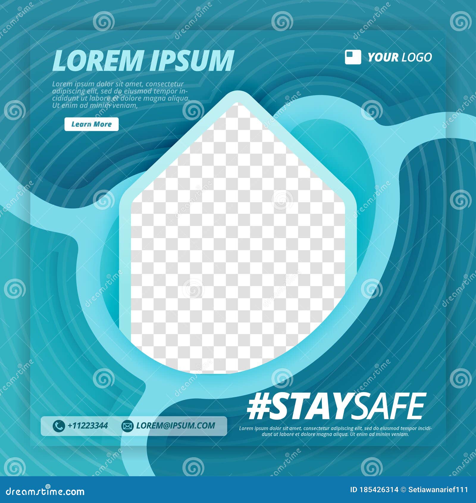 Stay Safe Vector Poster for Work from Home Campaigns Stock Vector ...