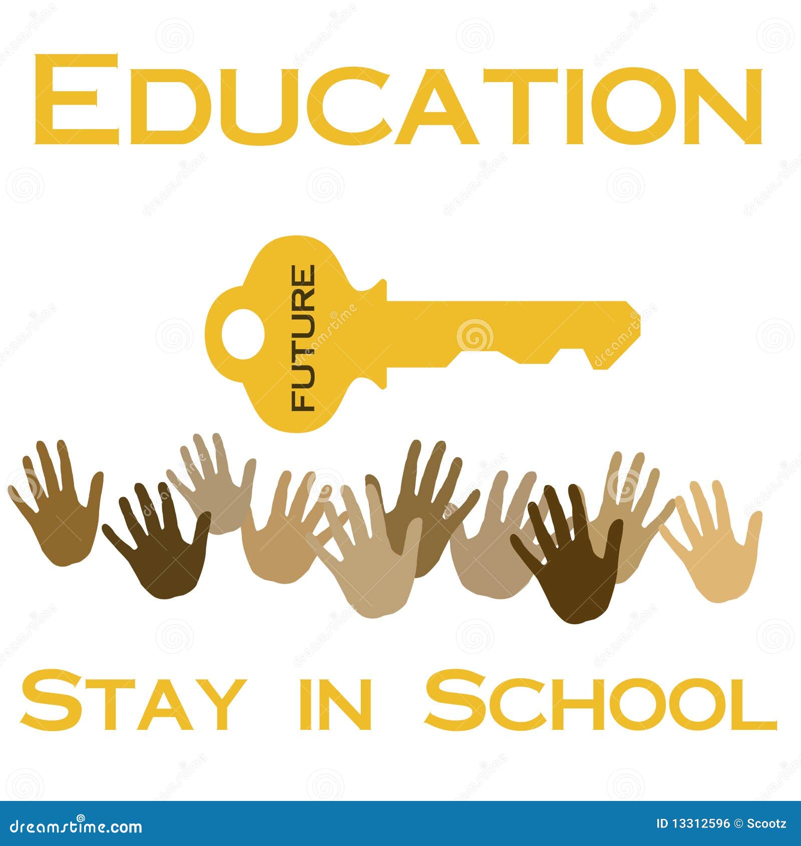 Stay in school stock illustration. Illustration of enter - 13312596