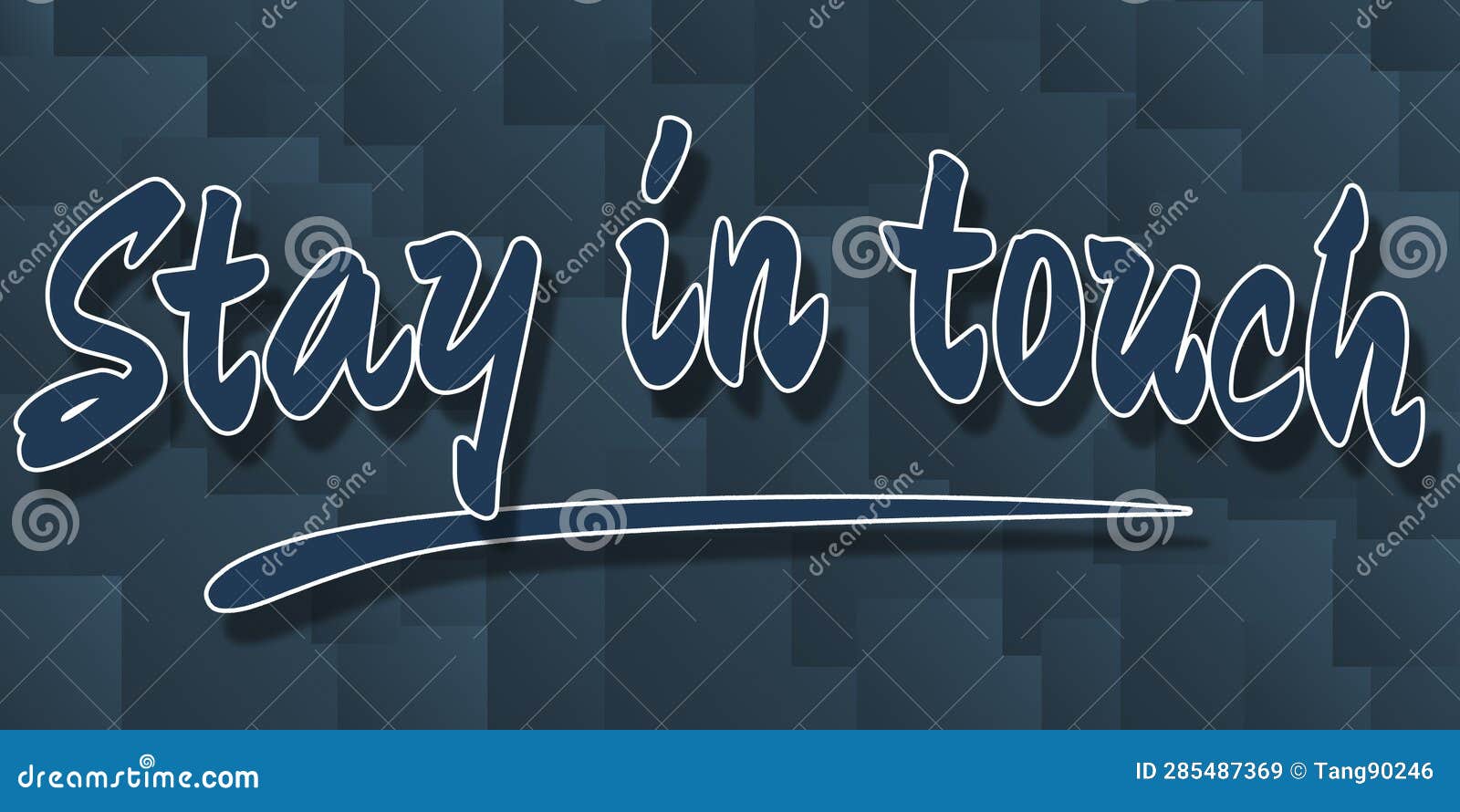 Stay in Touch Word with Blue Background Stock Illustration ...