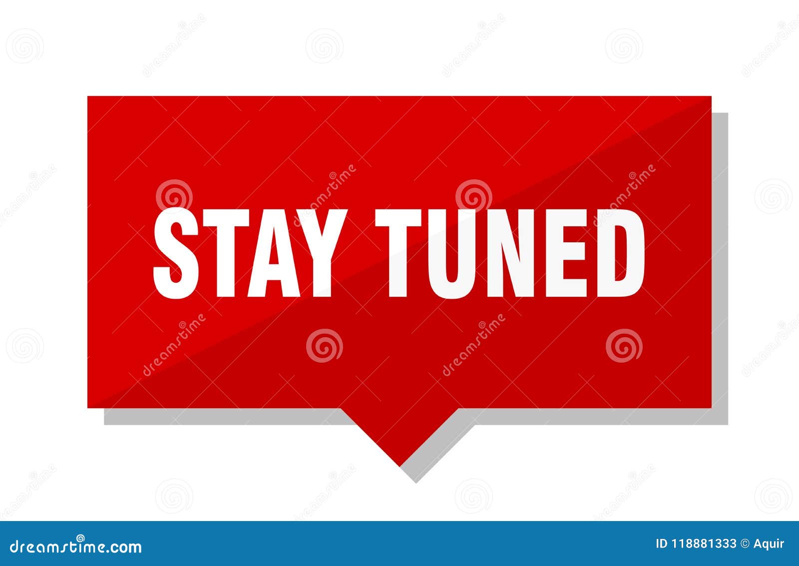 Stay tuned price tag stock vector. Illustration of seal - 118881333