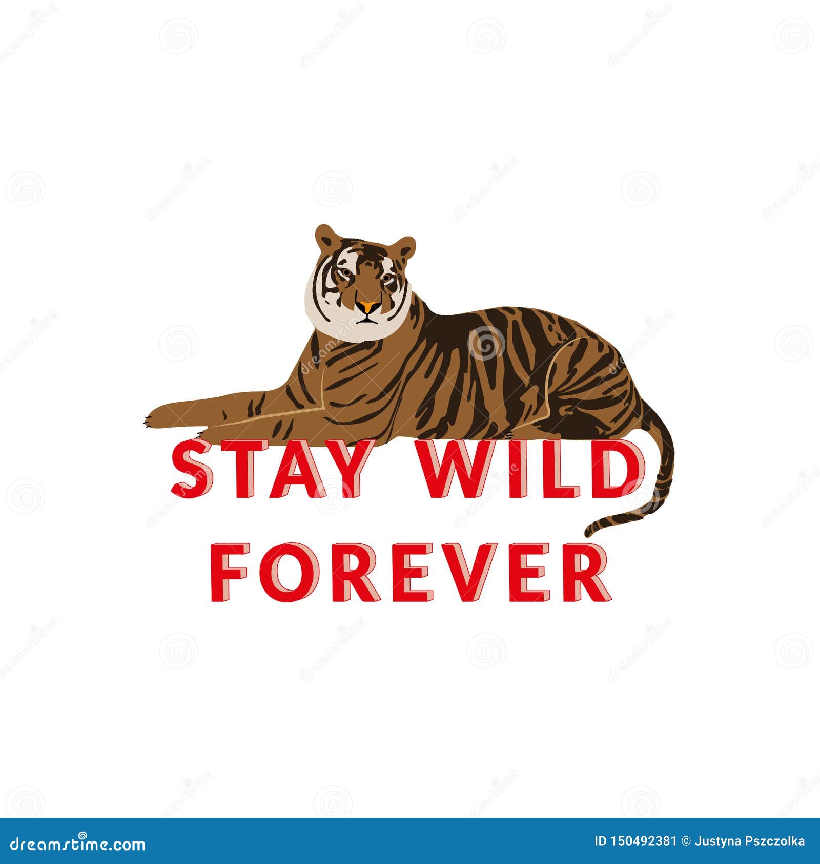 Stay wild forever stock vector. Illustration of safari - 150492381