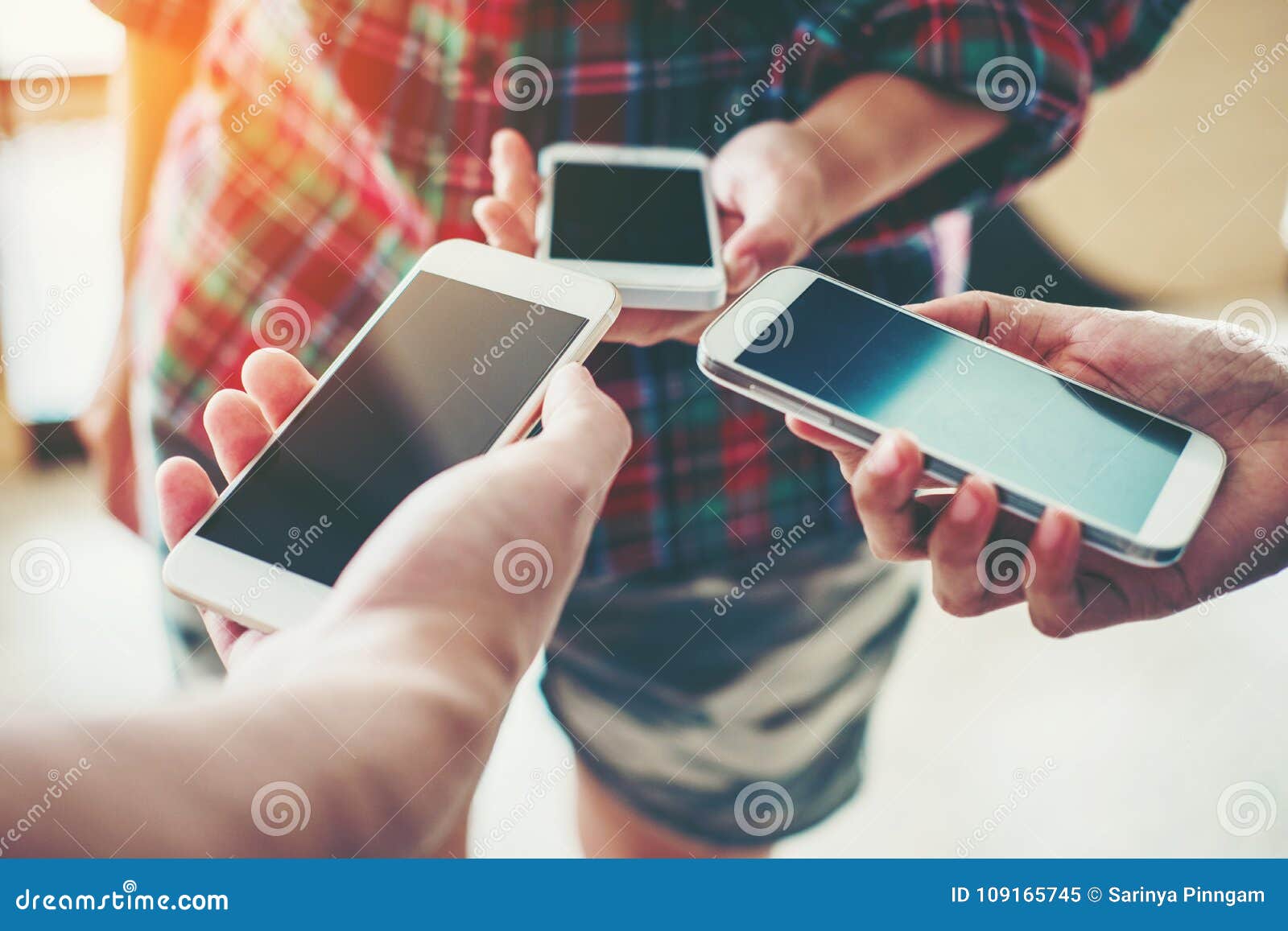 Staying Connected Social Media Meeting Concept Stock Image - Image of ...