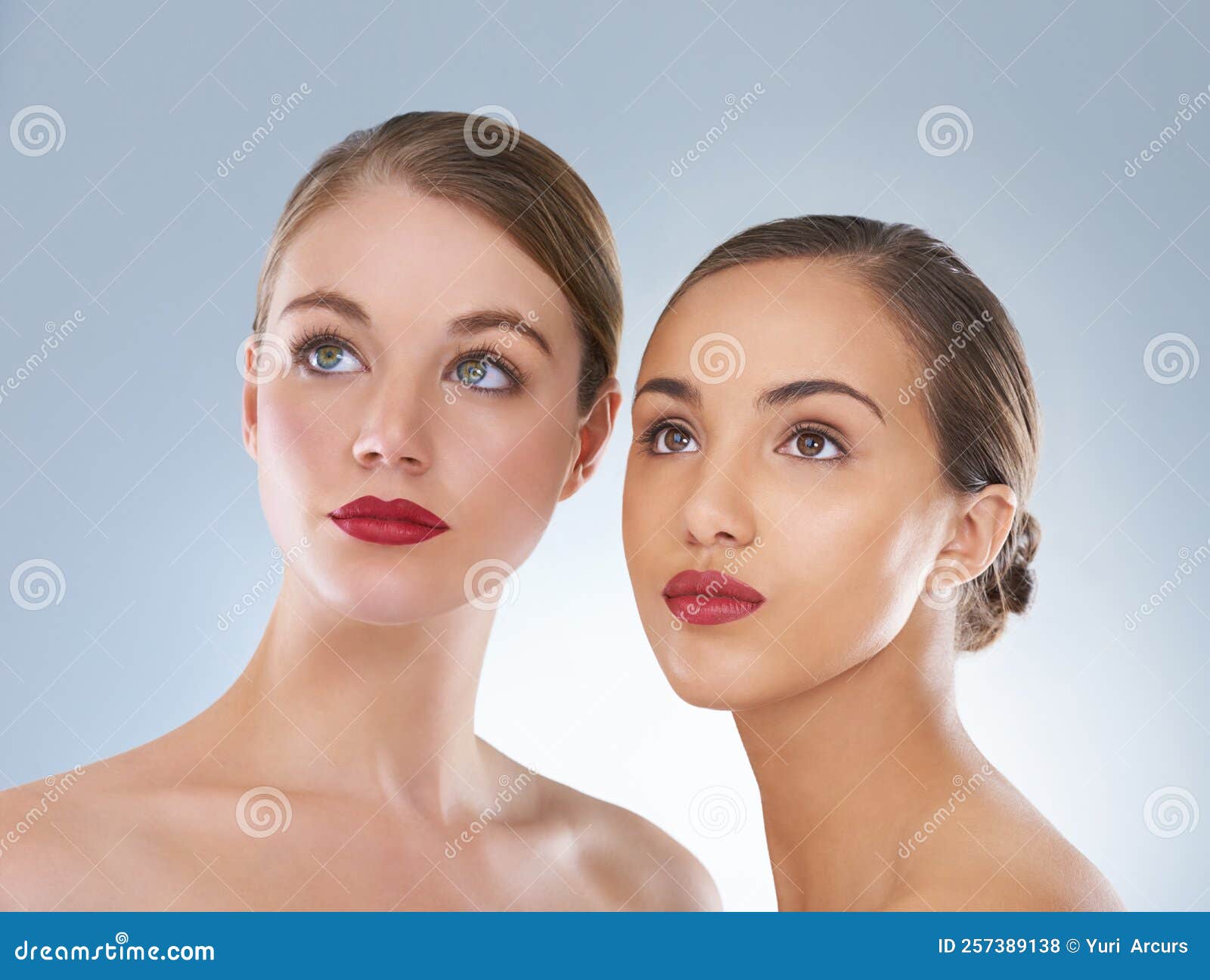 Staying Forever Beautiful. Studio Beauty Shot of a Two Young Models ...