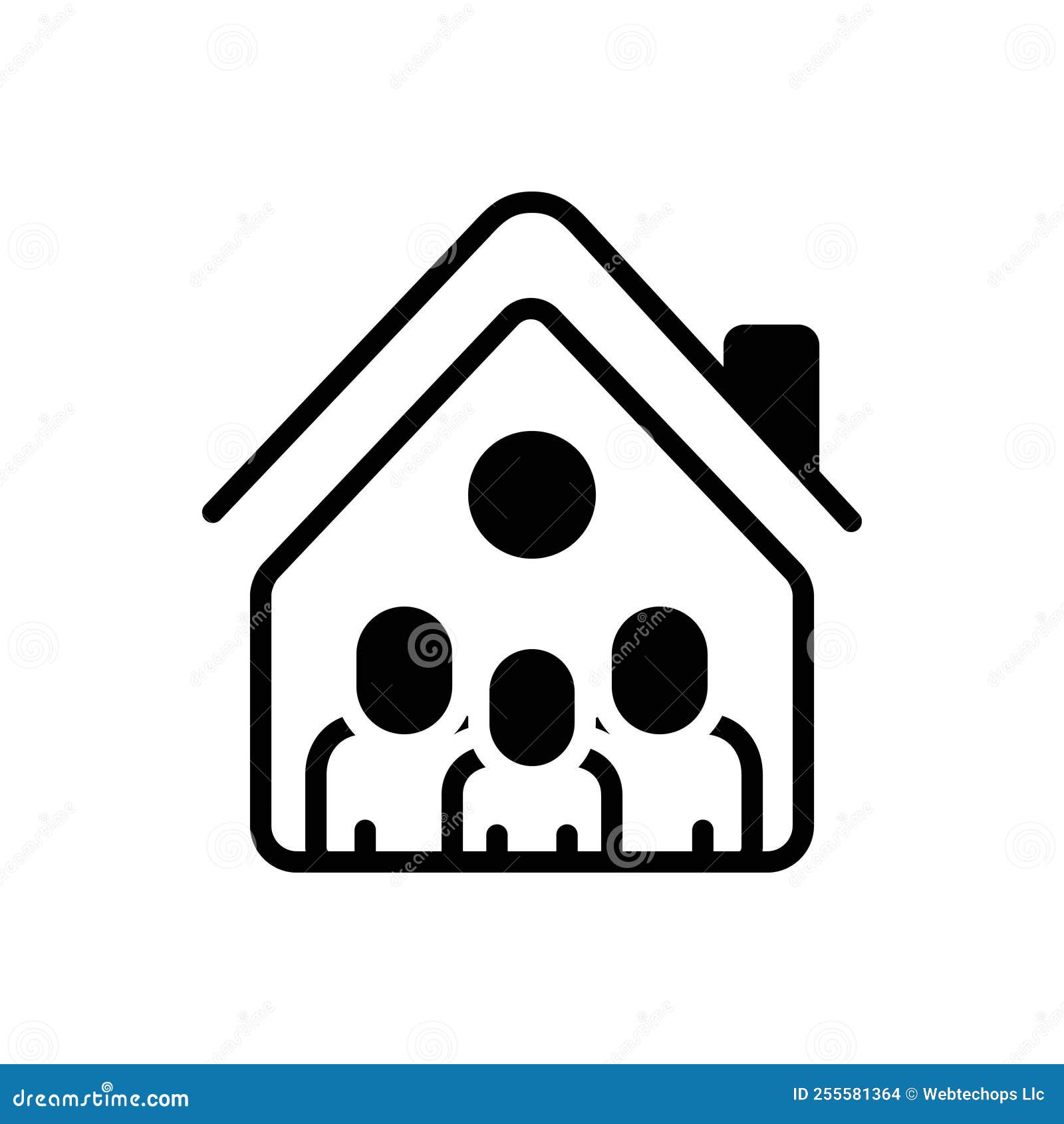 Black Solid Icon for Staying, Home and House Stock Vector ...