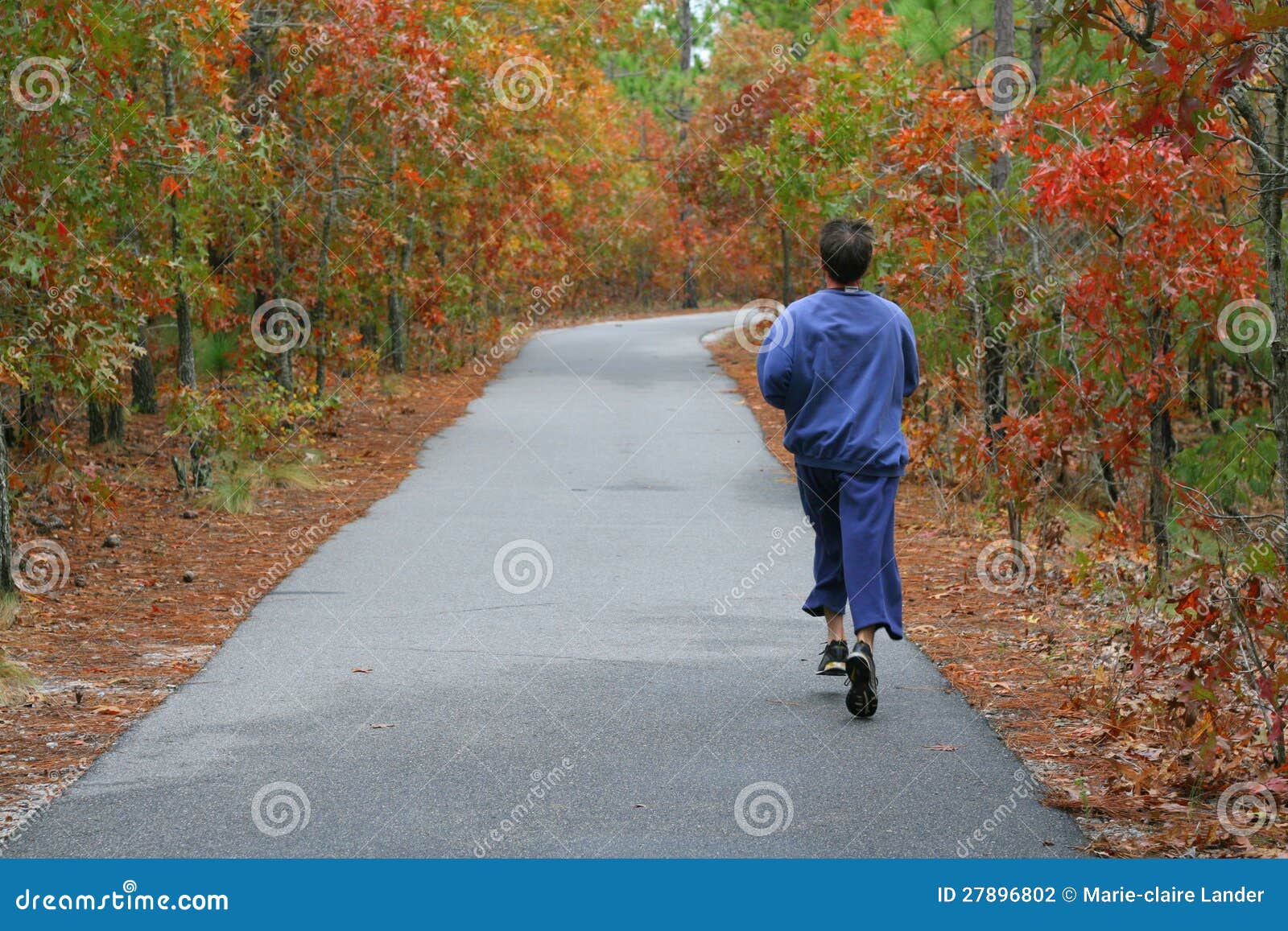 Fall Colors and Male Jogger in Sweat Pants. Editorial Photography ...