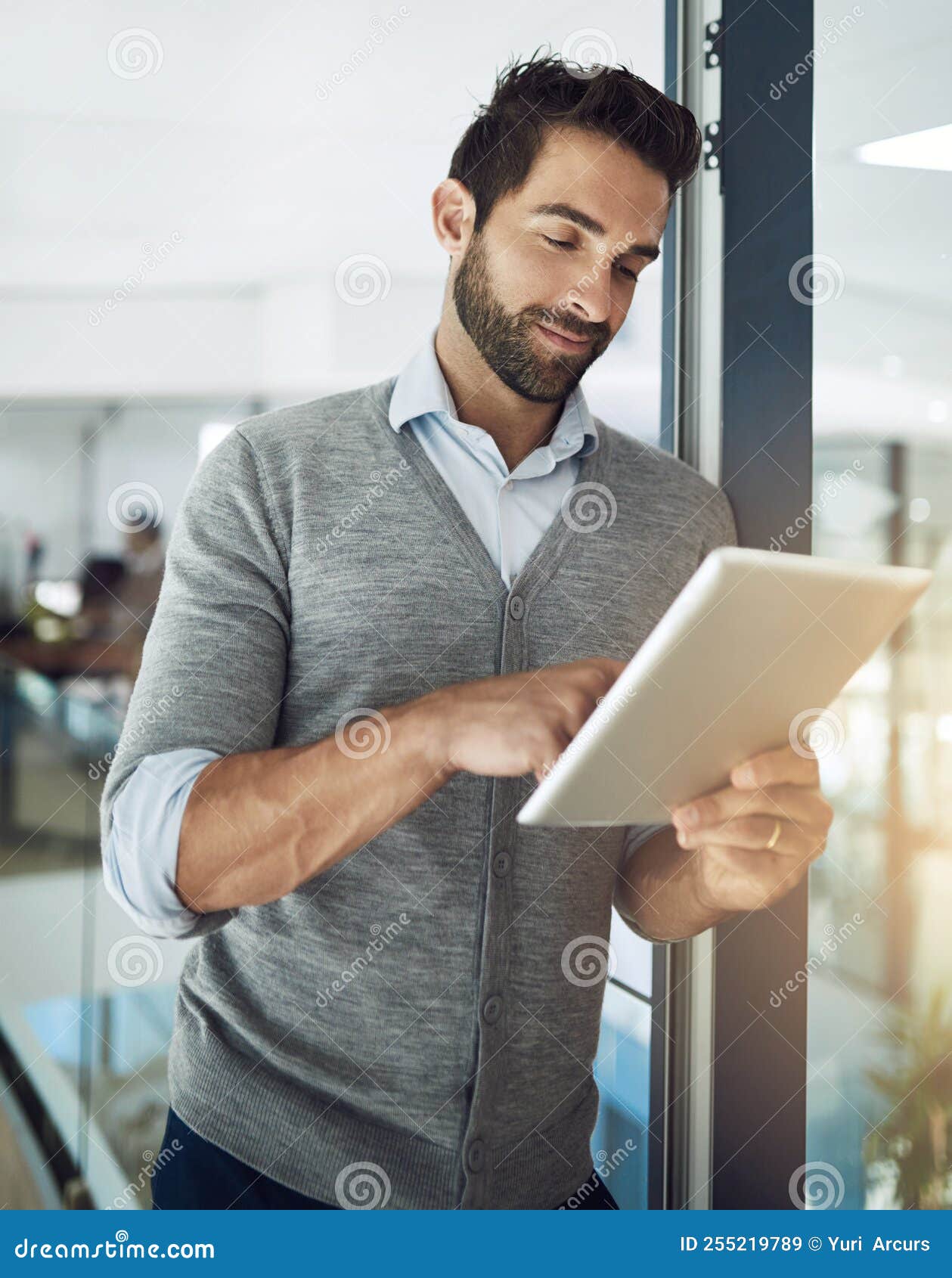 He Stays on Top of His Work. a Businessman Working in His Office. Stock ...