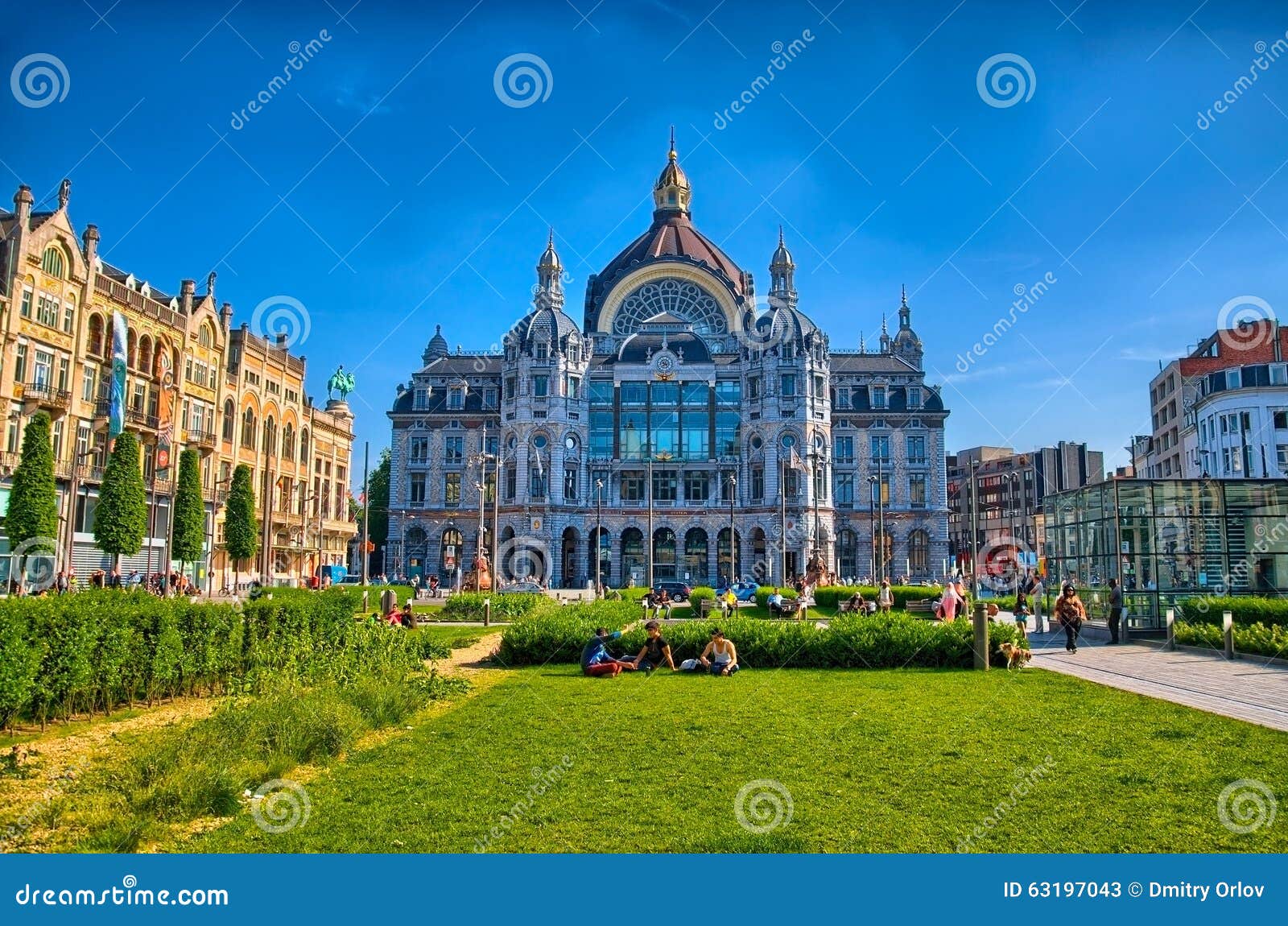 Stazione Centrale Di Anversa, Belgio, Benelux, HDR Fotografia Stock ...