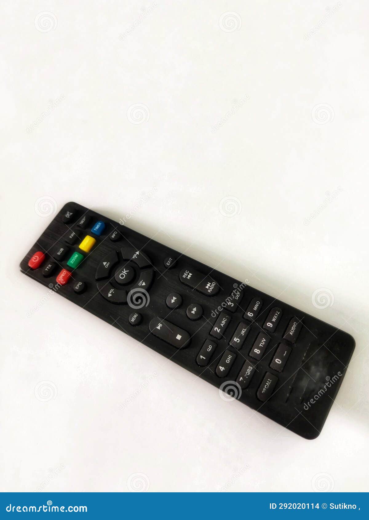Stb Remote for Tv on White Background Stock Photo - Image of multimedia ...