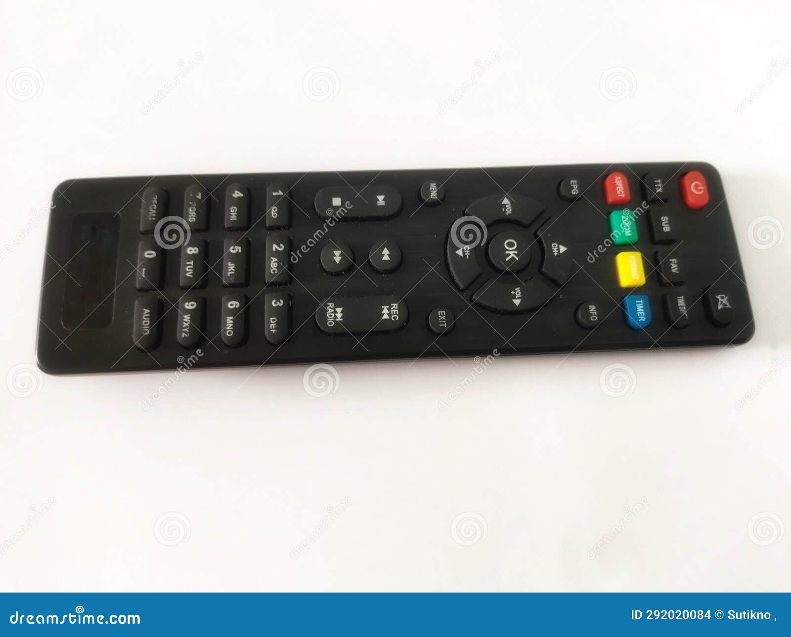 Stb Remote for Tv on White Background Stock Photo - Image of multimedia ...