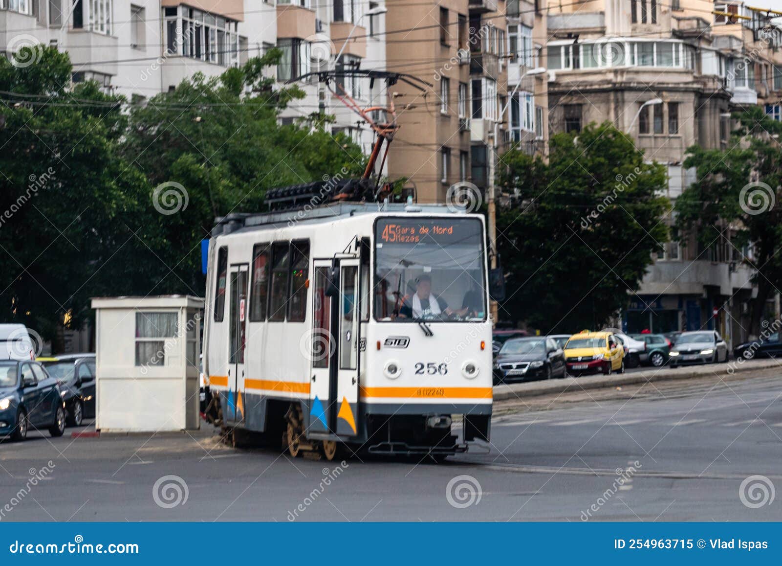 STB Tram or Tramvai in Bucharest, Romania, 2022 Editorial Image - Image ...