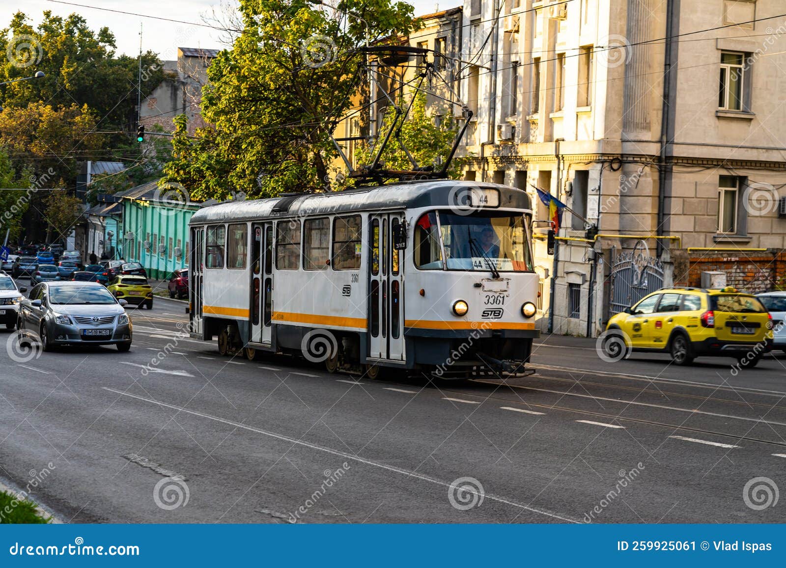 STB Tram or Tramvai in Bucharest, Romania, 2022 Editorial Photo - Image ...