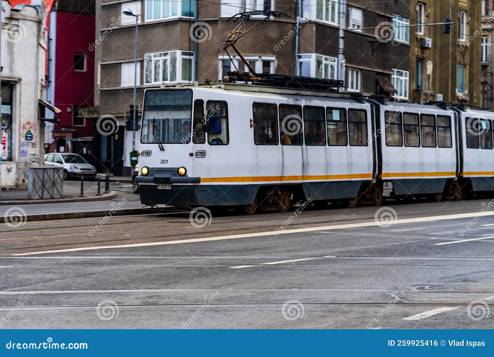 STB Tram or Tramvai in Bucharest, Romania, 2022 Editorial Photo - Image ...