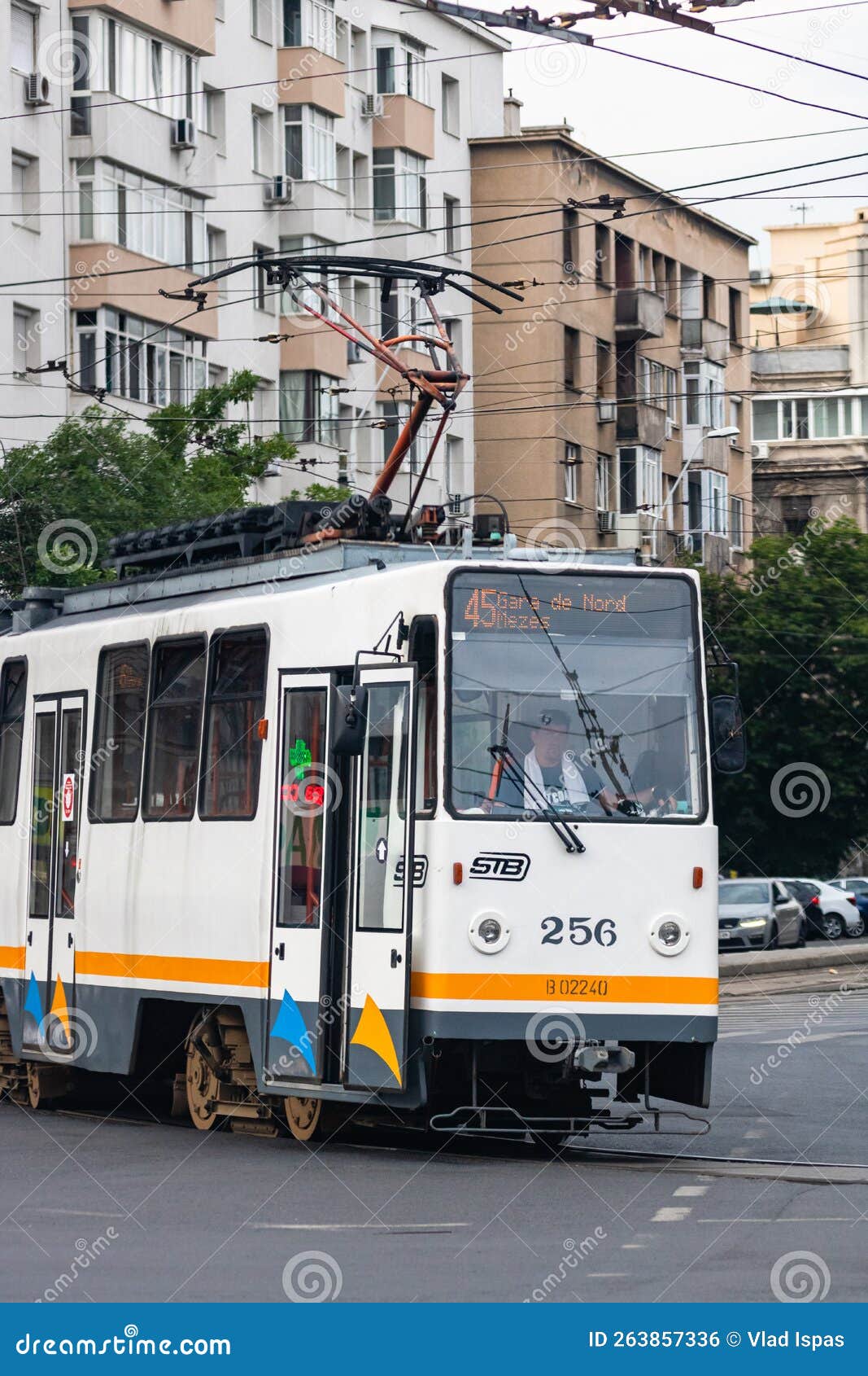 STB Tram or Tramvai in Bucharest, Romania, 2022 Editorial Photo - Image ...
