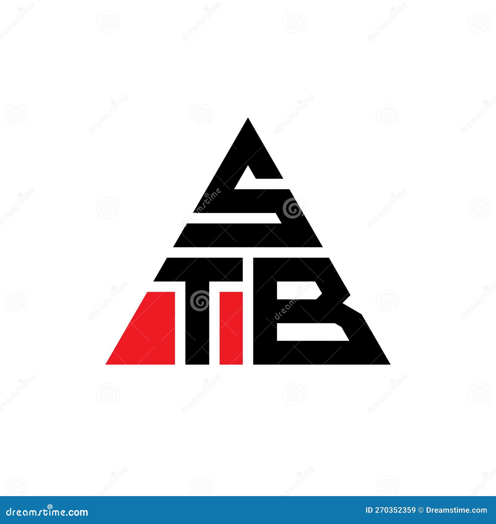 STB Triangle Letter Logo Design with Triangle Shape. STB Triangle Logo ...