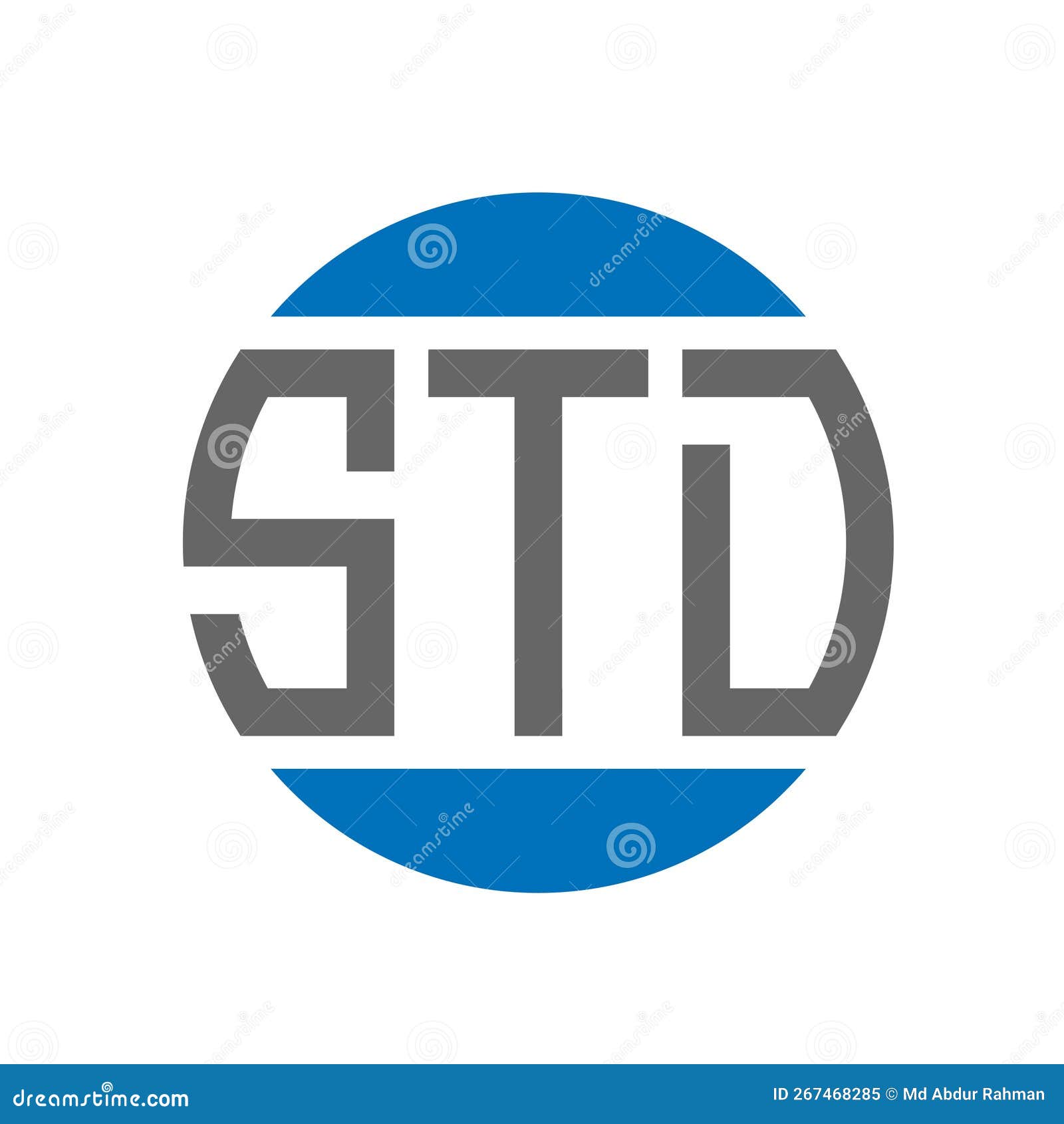 STD Letter Logo Design On White Background. STD Creative Initials ...