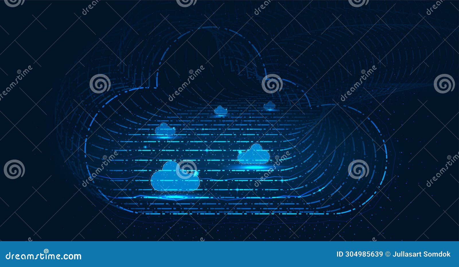 Multiple Cloud Symbol Vector Illustration, 2D Cloud, 3D Cloud, Multi ...