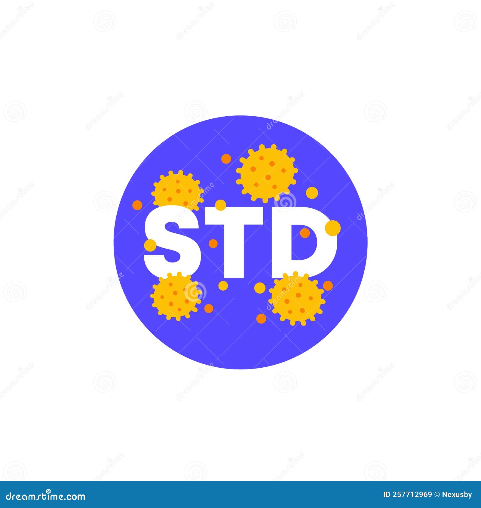 Sexual Transmitted Disease Banner Template Concept Vector Flat