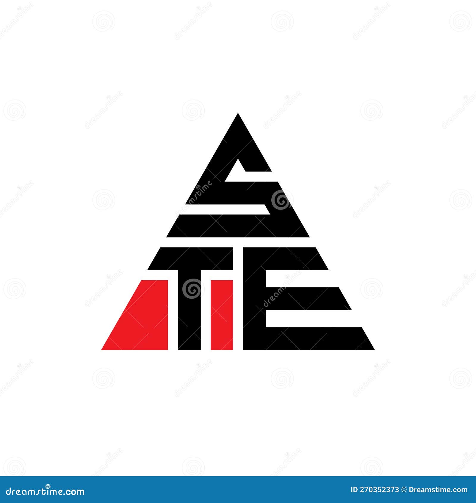 STE Triangle Letter Logo Design with Triangle Shape. STE Triangle Logo ...