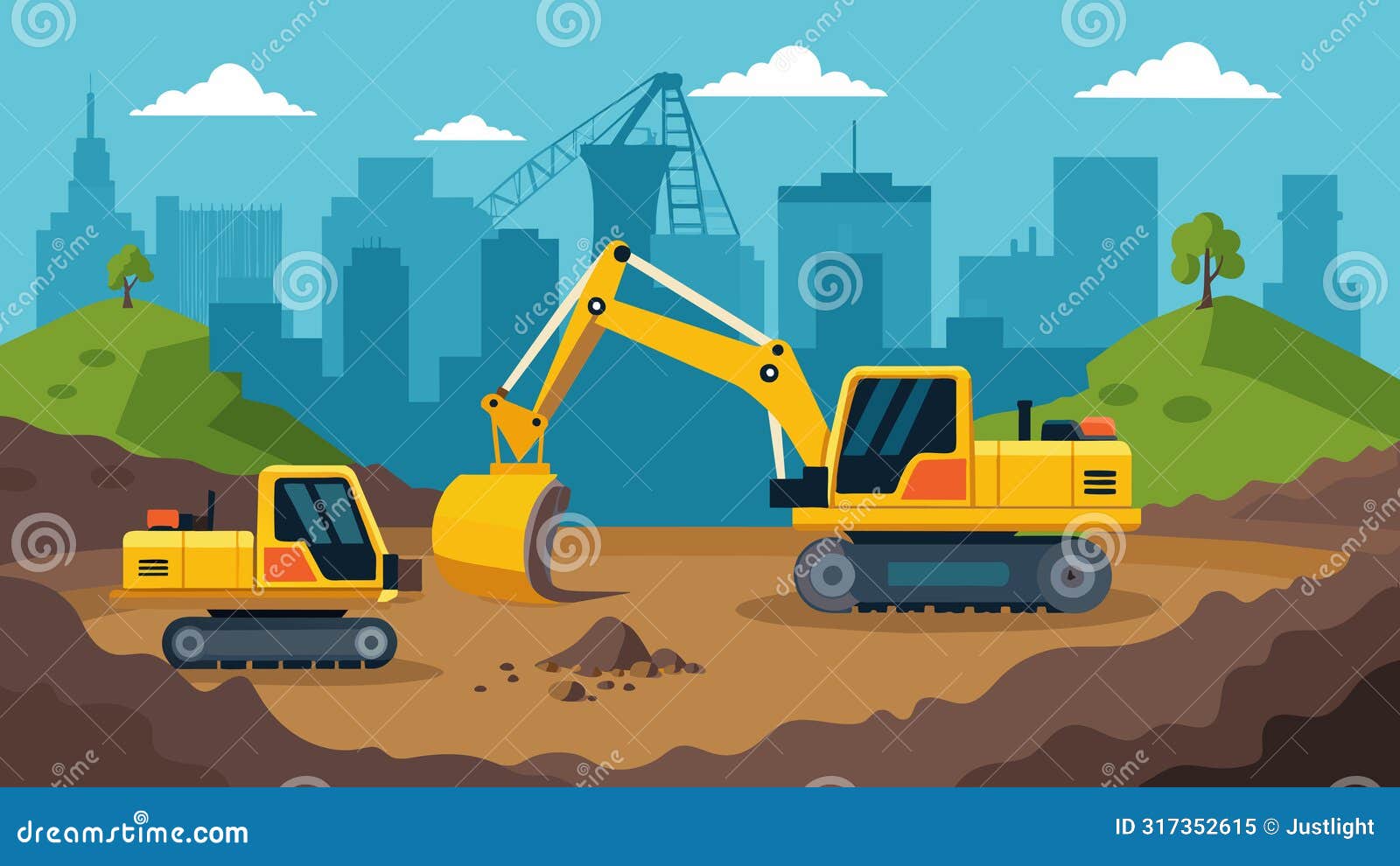 Steadily and Relentless the Excavators Continue To Dig Deeper and ...