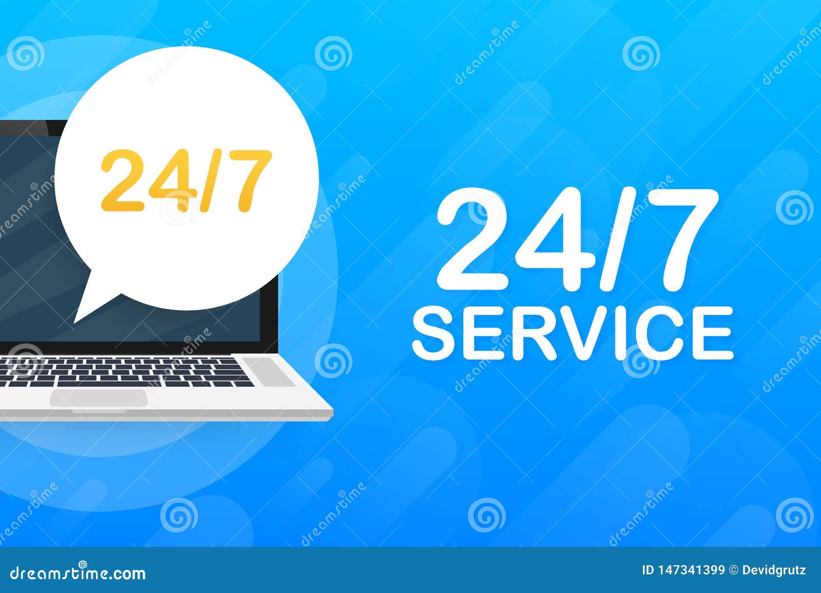 Steady Available Services Icon. 24 7 Illustration. Work Whole Week Web ...