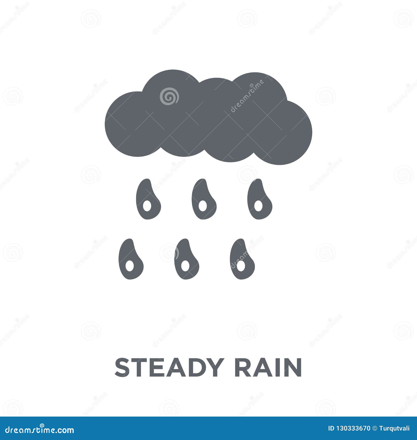 Steady Rain Icon On White Background. Simple Element Illustration From ...