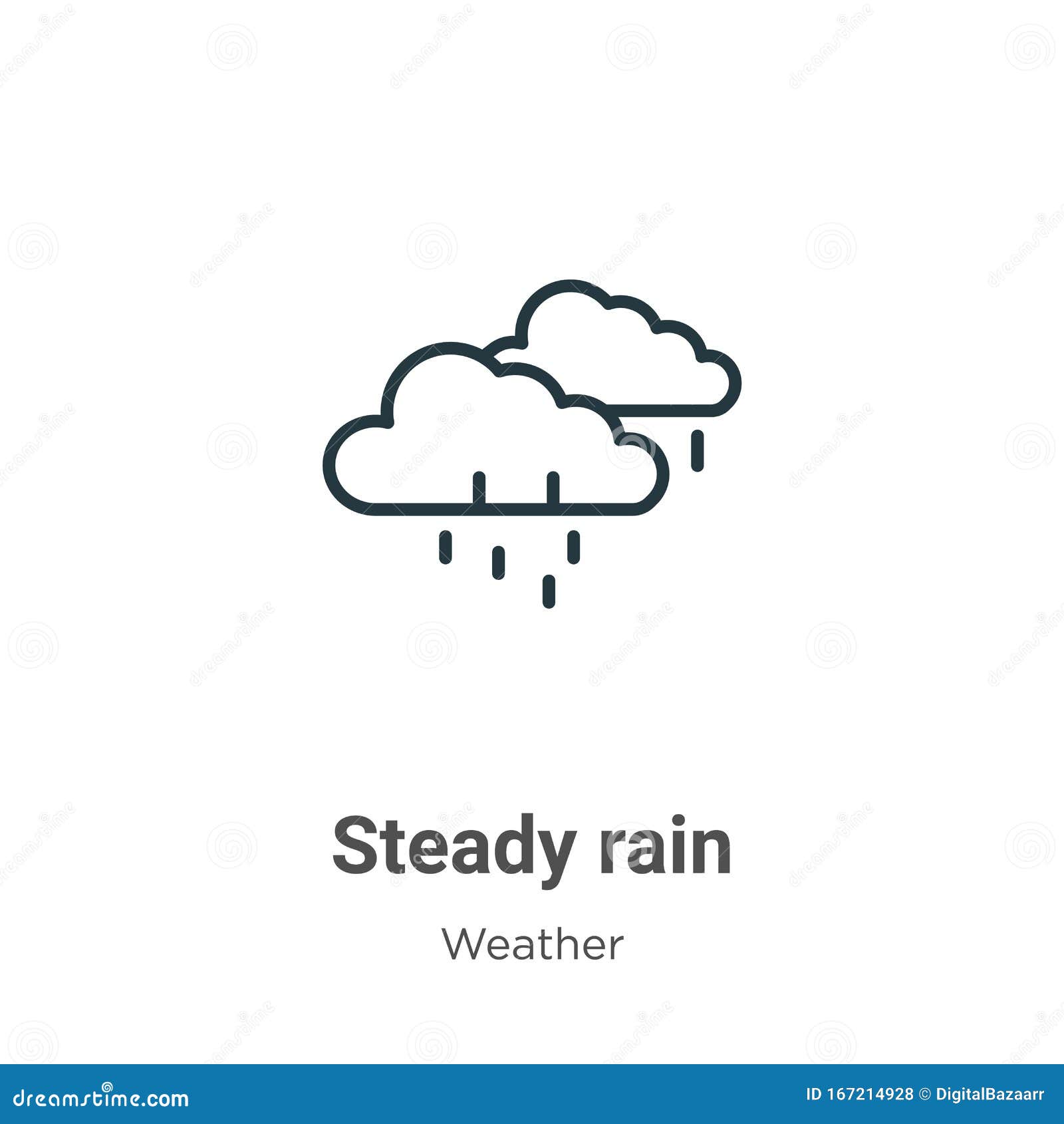 Steady Rain Icon On White Background. Simple Element Illustration From ...