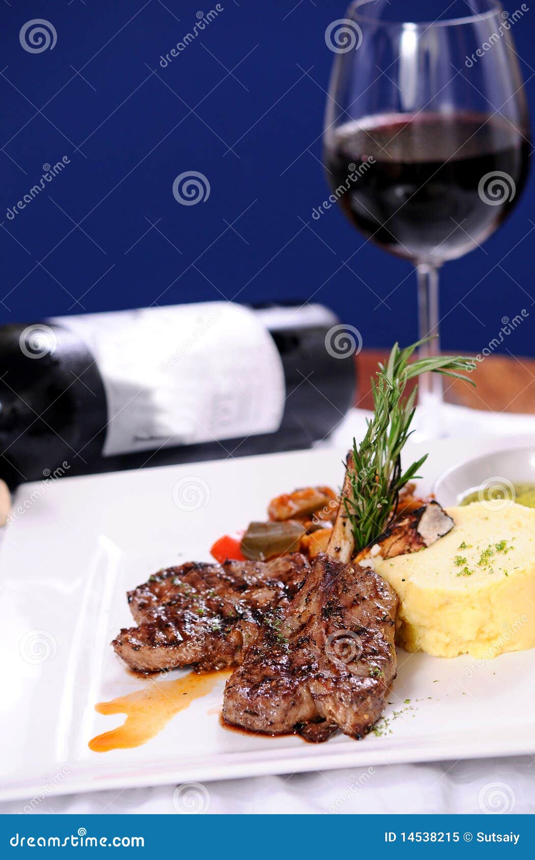Steak stock image. Image of potatoes, steak, potato, rare - 14538215